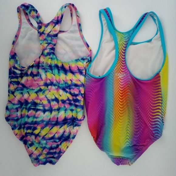 Speedo | Swim | Speedo Swim Suit Set Xs 5 Rainbow Colorful Bathing ...